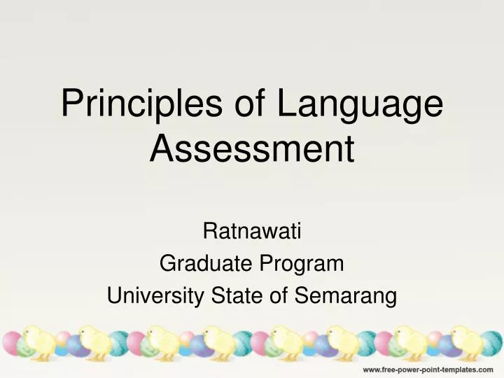 PPT - Principles of Language Assessment PowerPoint Presentation, free ... PPT - Principles of Language Assessment PowerPoint Presentation, free ...