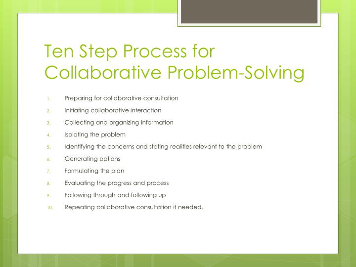 What Are The Steps For Collaborative Problem Solving