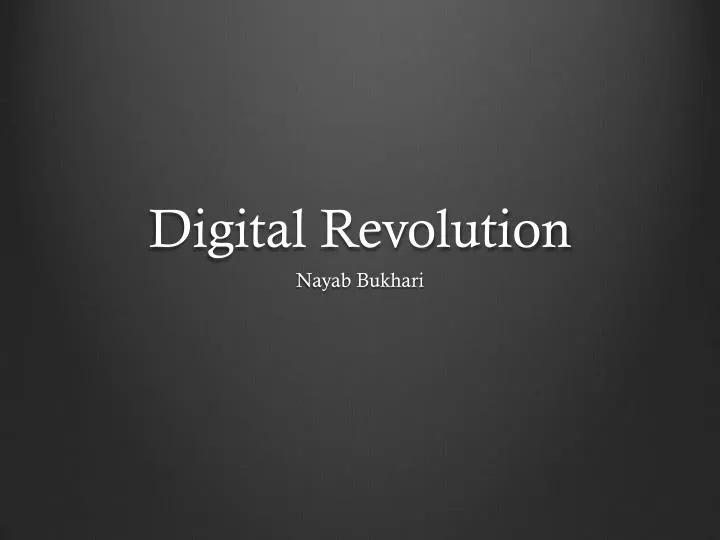 PPT - Digital Revolution PowerPoint Presentation, free download - ID ...