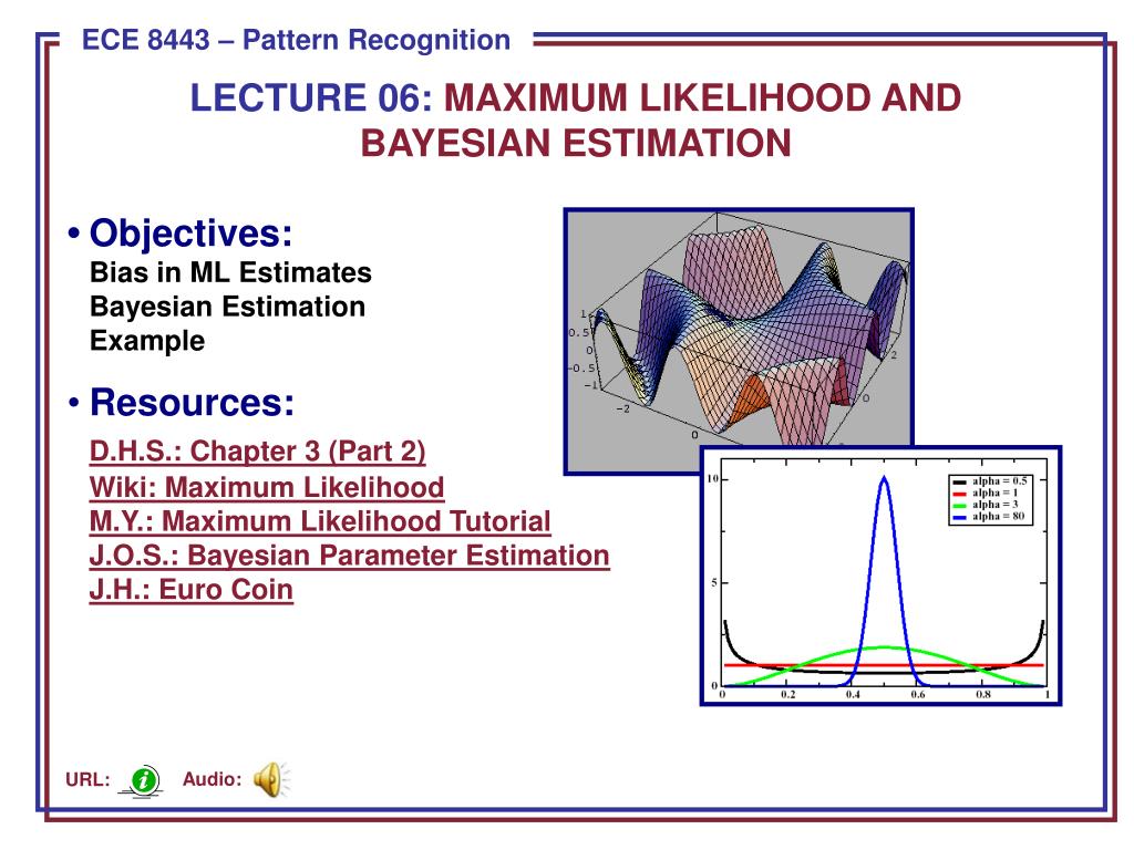 Ppt Lecture 06 Maximum Likelihood And Bayesian Estimation Powerpoint