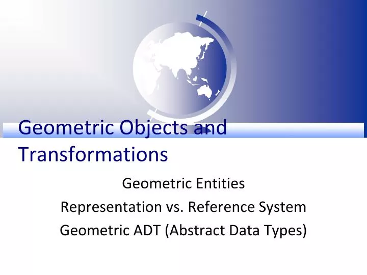 PPT - Geometric Objects and Transformations PowerPoint Presentation ...