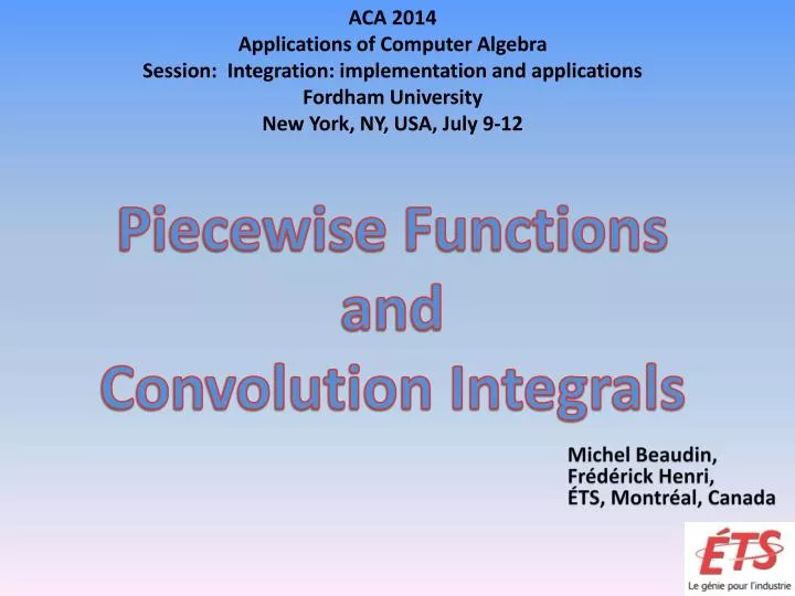 PPT - Piecewise Functions and Convolution Integrals PowerPoint ...