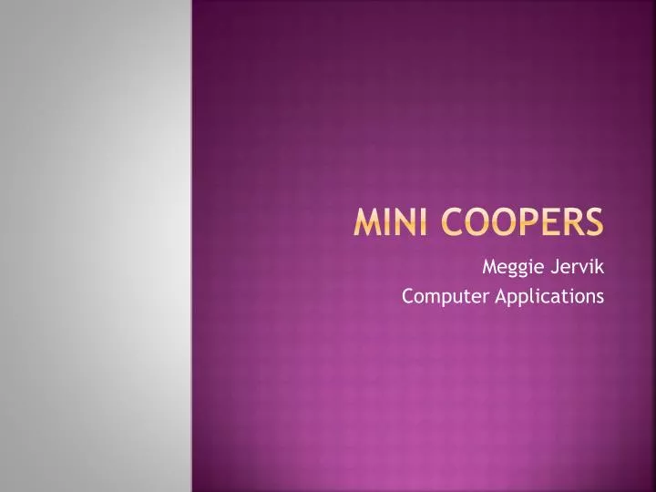 PPT - Mini Coopers PowerPoint Presentation, free download - ID:2841809