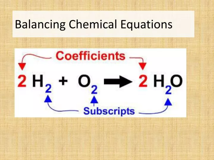 PPT - Balancing Chemical Equations PowerPoint Presentation, free ...