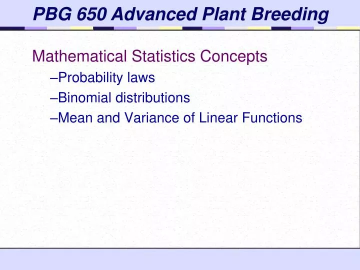 PPT - Mathematical Statistics Concepts Probability laws Binomial ...