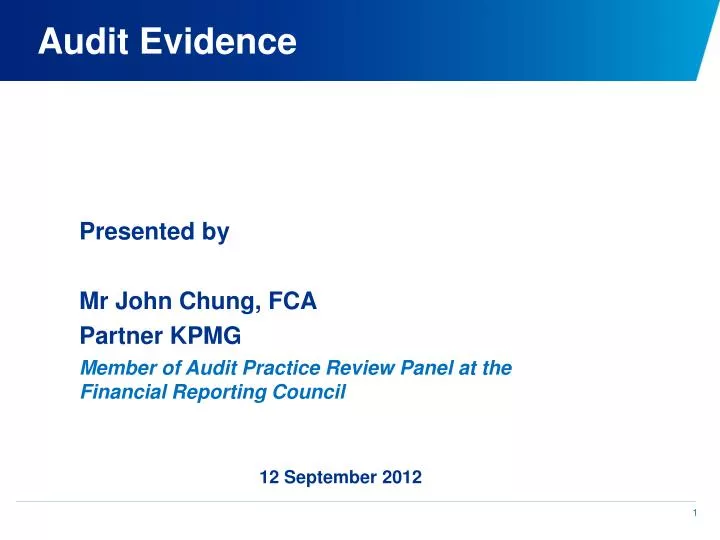 PPT - Audit Evidence PowerPoint Presentation, free download - ID:2843183