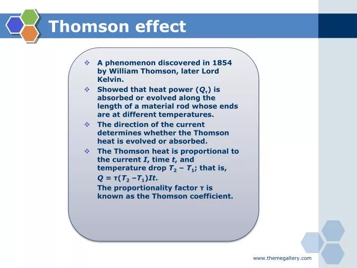 PPT - Thomson effect PowerPoint Presentation, free download - ID:2843287