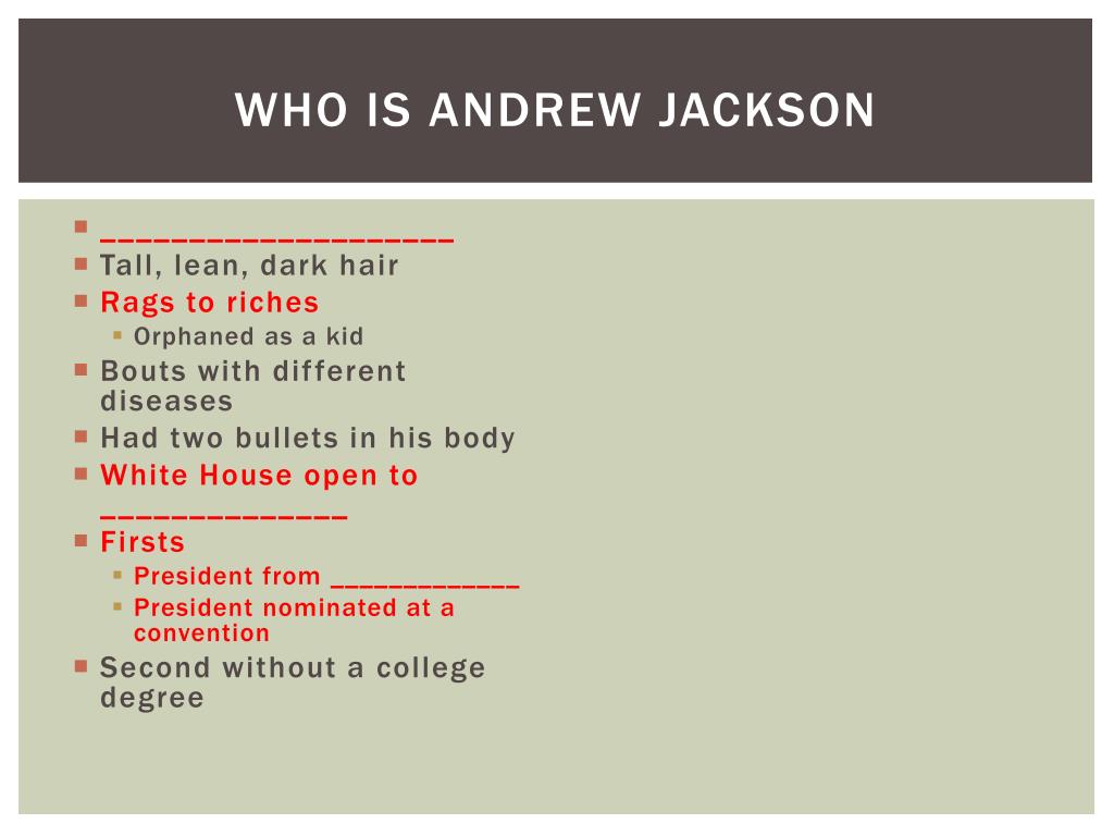 PPT - Let’s Make a Corrupt Deal: Andrew Jackson & the elections of 1824 ...