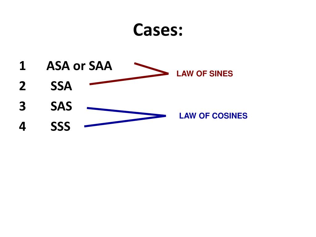 PPT - 4-7a Law of Sines and the Law of Cosines PowerPoint Presentation ...