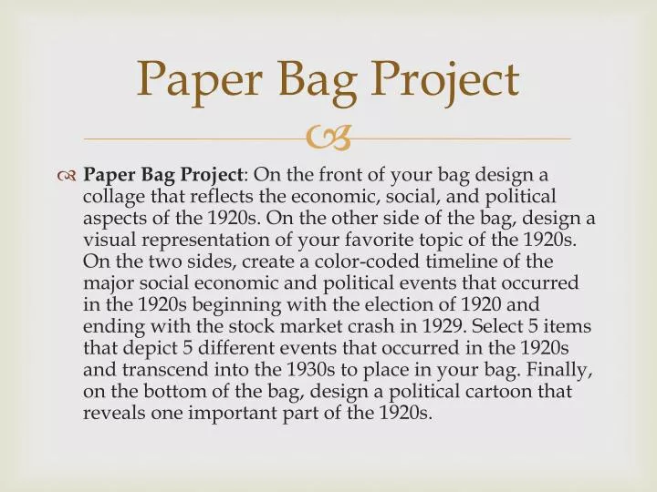 PPT - Paper Bag Project PowerPoint Presentation, free download - ID:2843577