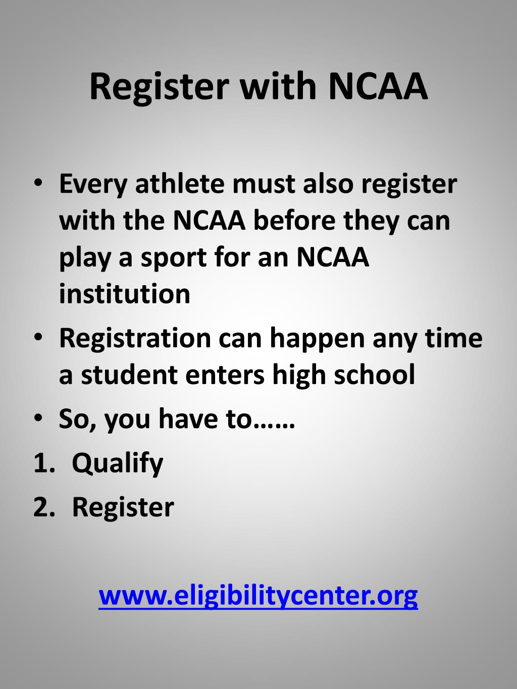 PPT - NCAA ELIGIBILITY PowerPoint Presentation, free download - ID:2843888