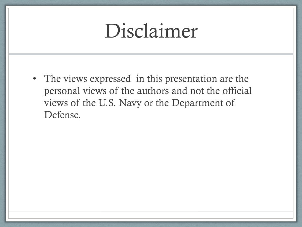 PPT - CDR Elizabeth M. Hofmeister, MD* CDR Frank M. Bishop, MD* CAPT ...