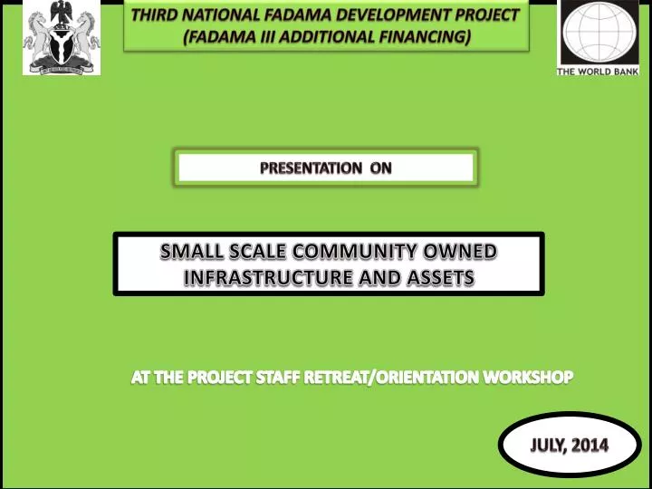 PPT - THIRD NATIONAL FADAMA DEVELOPMENT PROJECT (FADAMA III ADDITIONAL ...