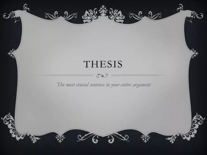 PPT - Thesis PowerPoint Presentation, free download - ID:2844126