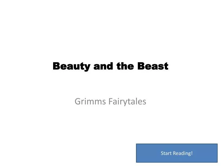 PPT - Beauty and the Beast PowerPoint Presentation, free download - ID ...