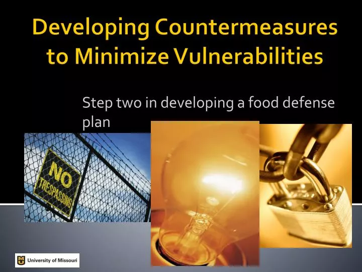 PPT - Developing Countermeasures to Minimize Vulnerabilities PowerPoint ...