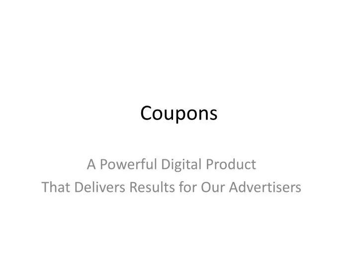 PPT - Coupons PowerPoint Presentation, free download - ID:2845464