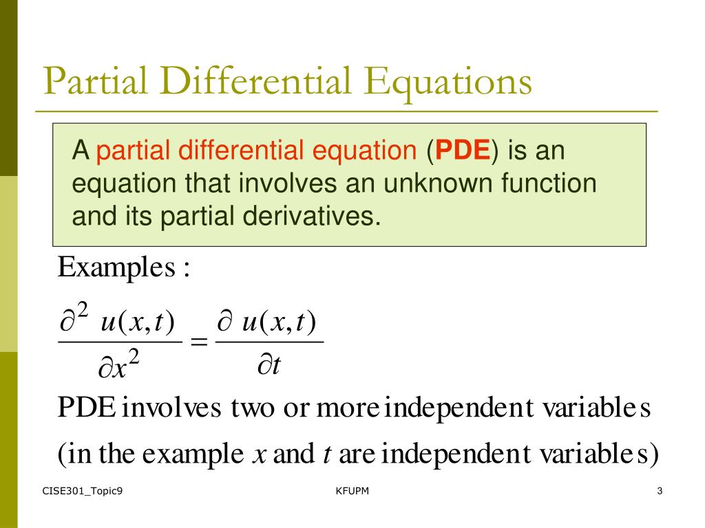 PPT - CISE301 : Numerical Methods Topic 9 Partial Differential ... PPT - CISE301 : Numerical Methods Topic 9 Partial Differential ...