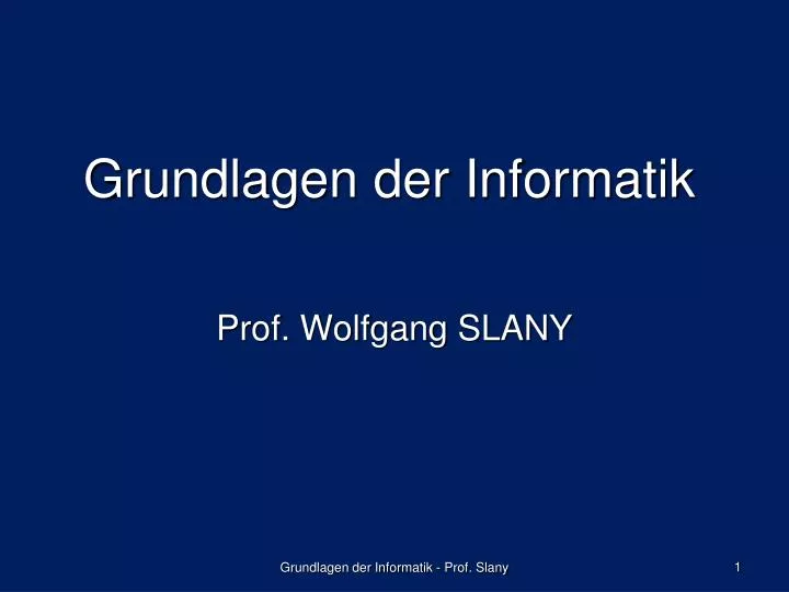PPT - Grundlagen der Informatik PowerPoint Presentation, free download ...