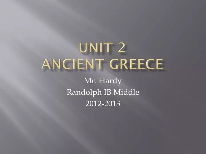 PPT - Unit 2 Ancient Greece PowerPoint Presentation, free download - ID ...