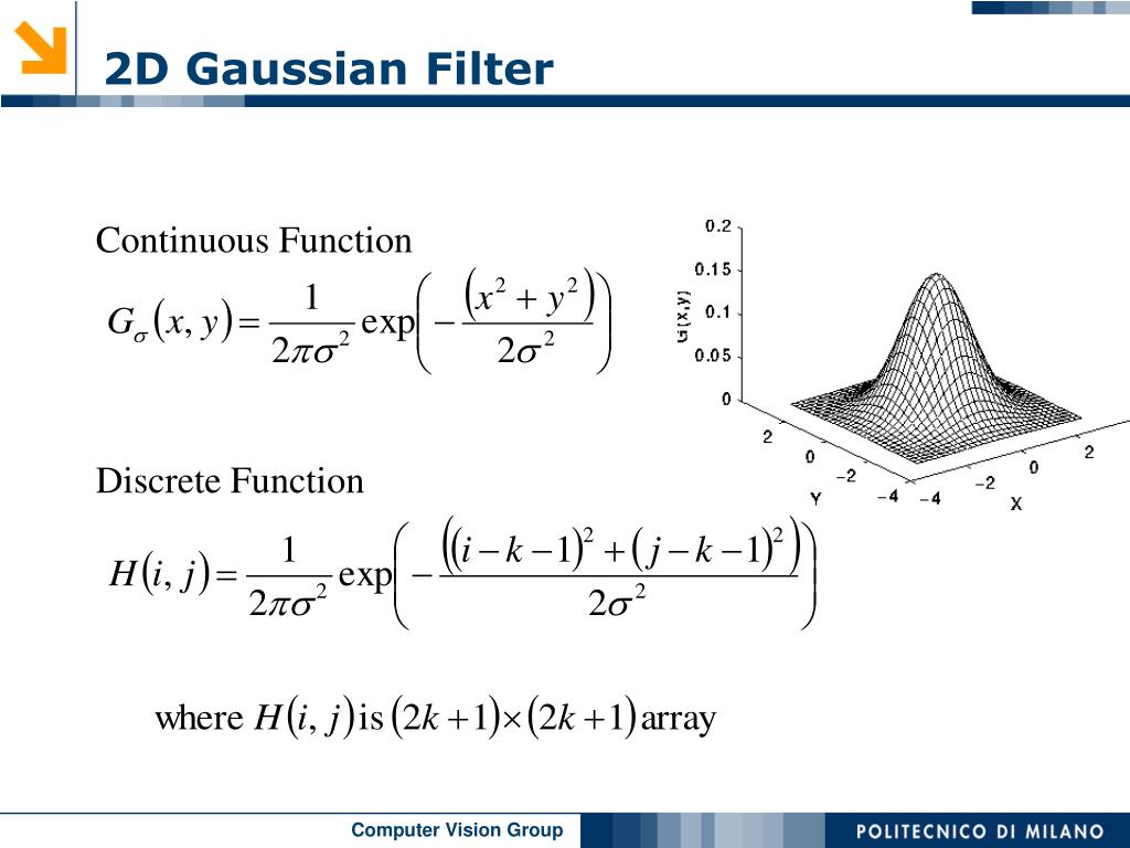 Gaussian Filter Gaussian Filter