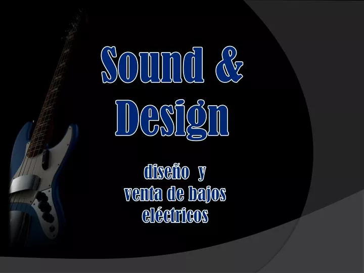 PPT - Sound & Design PowerPoint Presentation, free download - ID:2846998