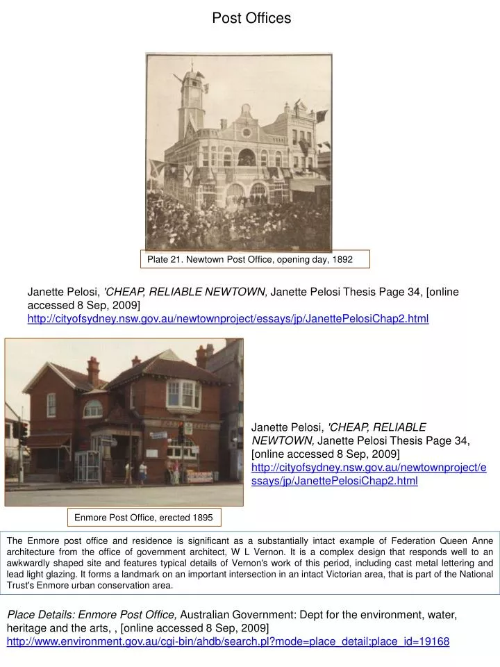 PPT - Plate 21. Newtown Post Office, opening day, 1892 PowerPoint ...