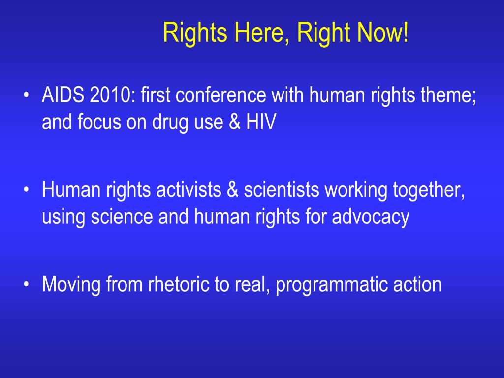 PPT - People who use drugs, HIV, and human rights The Lancet : HIV in ...