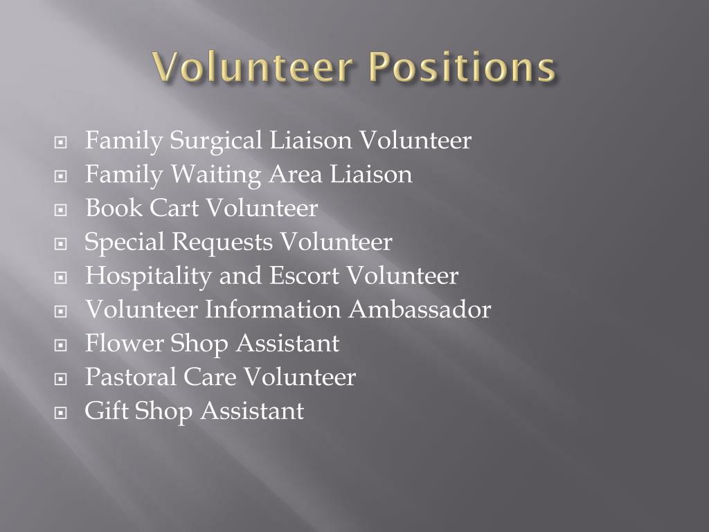 PPT - Volunteer Service at Yosemite Regional Hospital PowerPoint ...