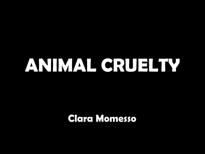 PPT - ANIMAL CRUELTY PowerPoint Presentation, free download - ID:2848484