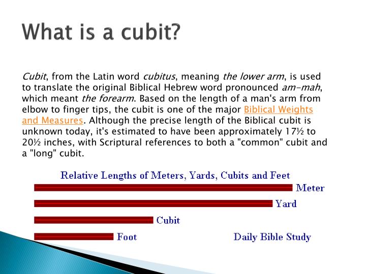 PPT - What is a cubit? PowerPoint Presentation - ID:2849182