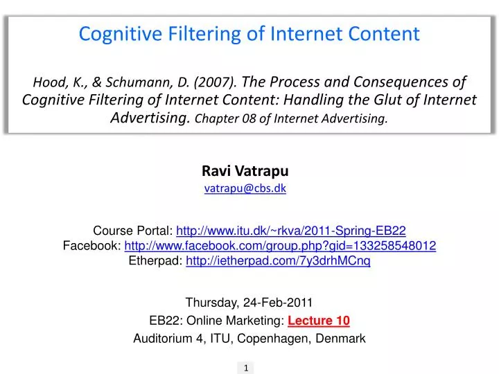 PPT - Cognitive Filtering of Internet Content PowerPoint Presentation ...