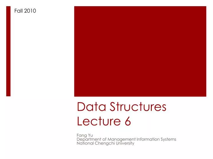 Ppt Data Structures Lecture 6 Powerpoint Presentation Free Download Id 2849580