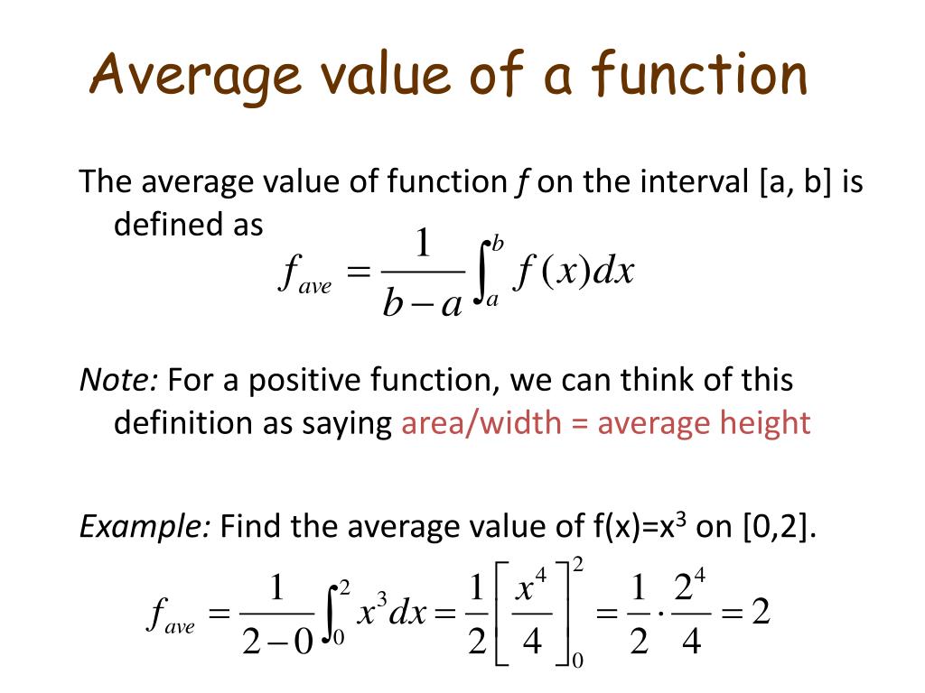 PPT 4 4 Average Value Of A Function PowerPoint Presentation Free