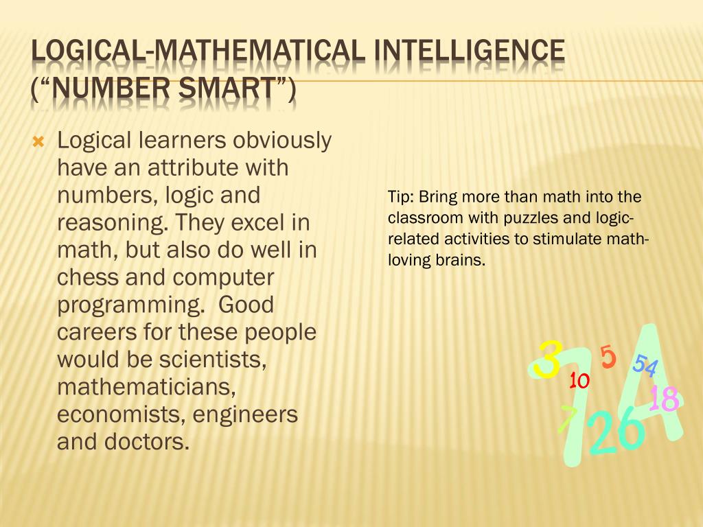 Logical Mathematical Intelligence Careers Logical Mathematical Intelligence Careers