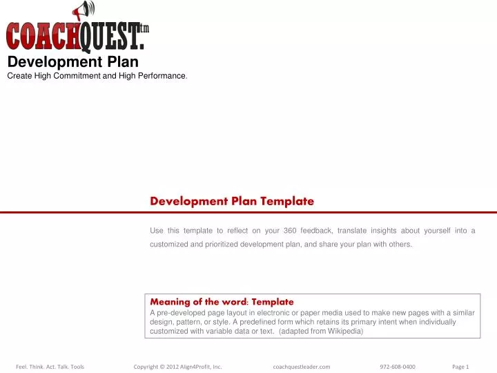 PPT - Development Plan Template PowerPoint Presentation, free download ...