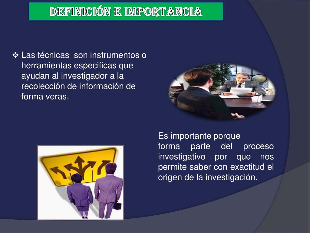 Ppt TÉcnicas De InvestigaciÓn Powerpoint Presentation Free Download