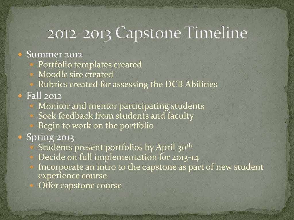 PPT - Capstone Project Strategic Plan 2012 February 27, 2012 PowerPoint ...