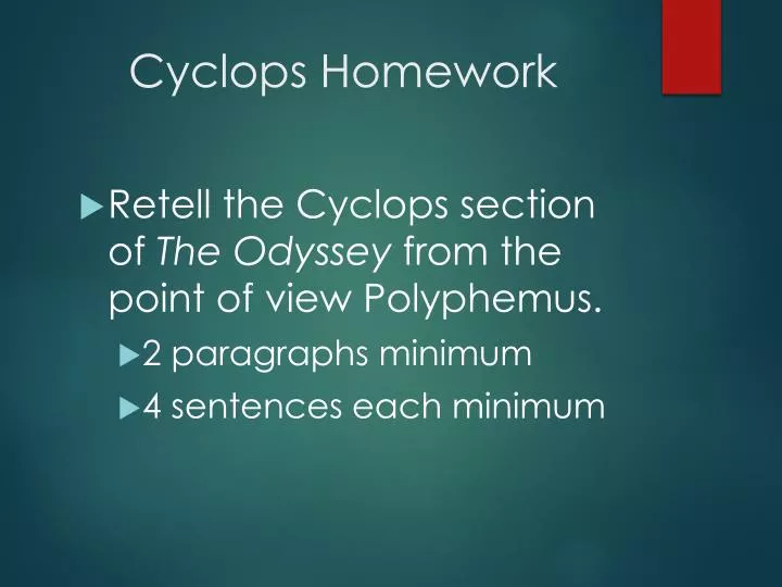 PPT - Cyclops Homework PowerPoint Presentation, free download - ID:2852231