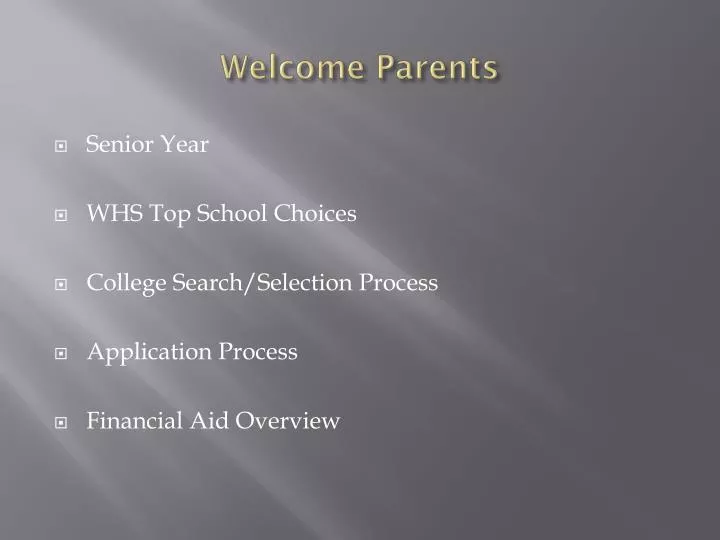 PPT - Welcome Parents PowerPoint Presentation, free download - ID:2852589