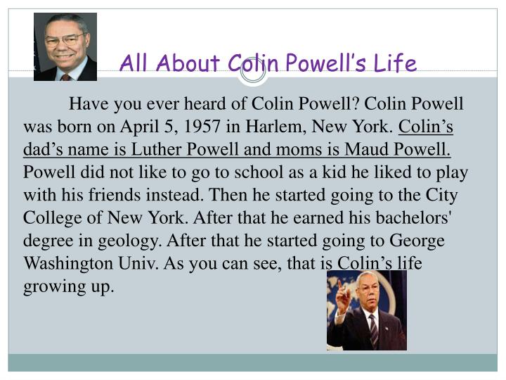 PPT - All About Colin Powell PowerPoint Presentation - ID:2853151