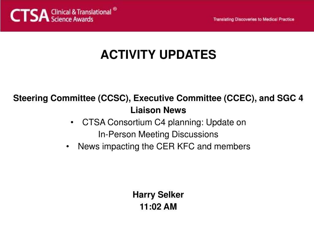 PPT - Co-Chairs, Tim Carey and Tom Concannon PI Liaison, Harry Selker ...