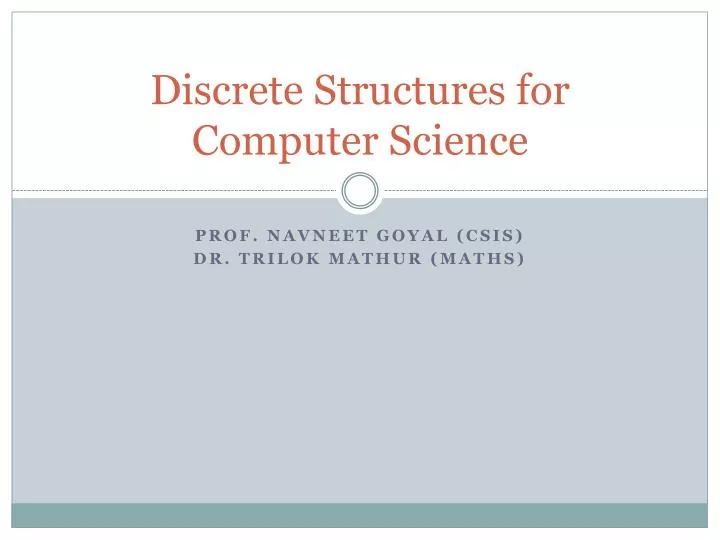 Ppt Discrete Structures For Computer Science Powerpoint Presentation Id 2853413