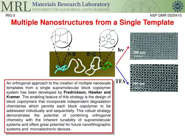 PPT - Multiple Nanostructures from a Single Template PowerPoint ...
