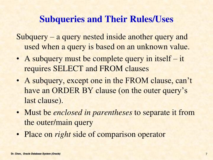 PPT - Chapter 12 Subqueries and Merge Statements (up to p.451 ...
