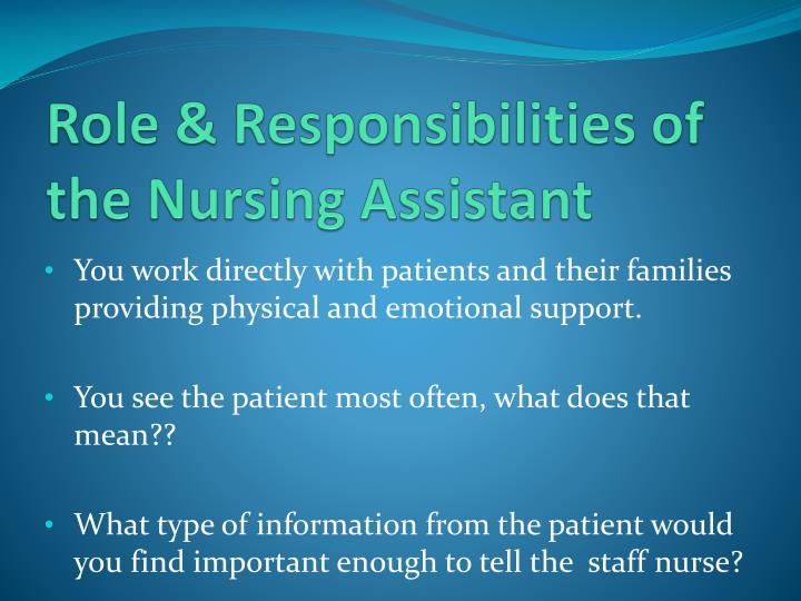 PPT - The Role of the Nursing Assistant PowerPoint Presentation - ID ... PPT - The Role of the Nursing Assistant PowerPoint Presentation - ID ...