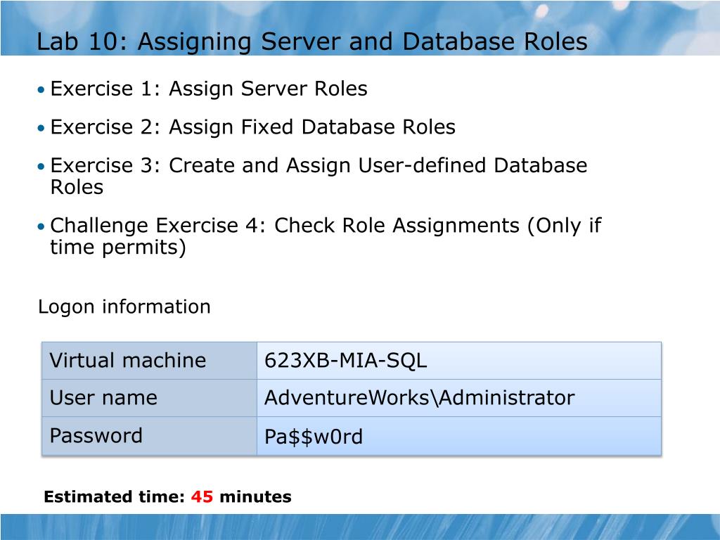 PPT - Module 10 Assigning Server and Database Roles PowerPoint Presentation - ID:2853989