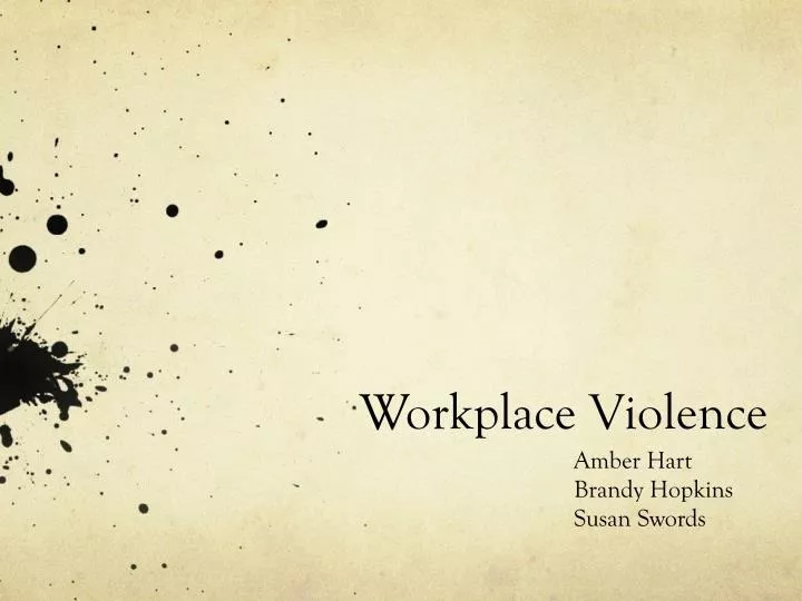 PPT - Workplace Violence PowerPoint Presentation, free download - ID ...