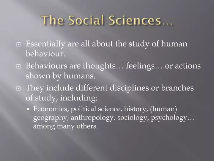 PPT - The Social Sciences… PowerPoint Presentation, free download - ID ...