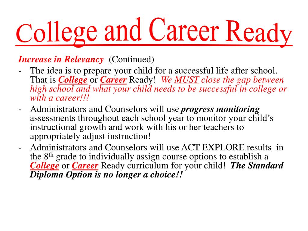 PPT - The Dawning of A New Day in Alabama (College and Career Readiness ...